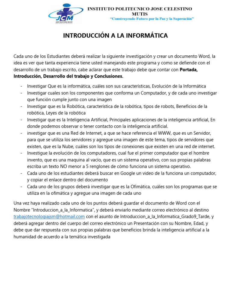 Introducción A La Informática | PDF