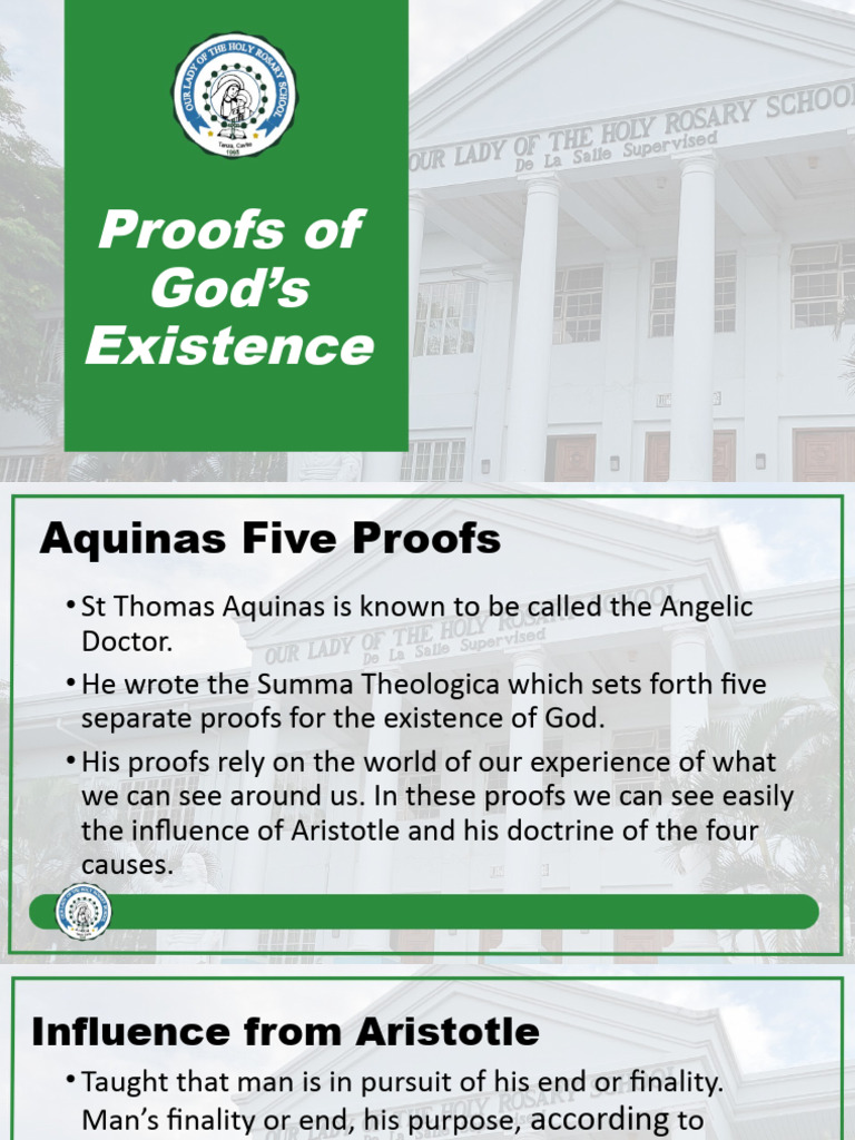 Lesson 2 - Proofs of God's Existence | PDF | Thomas Aquinas | Soul
