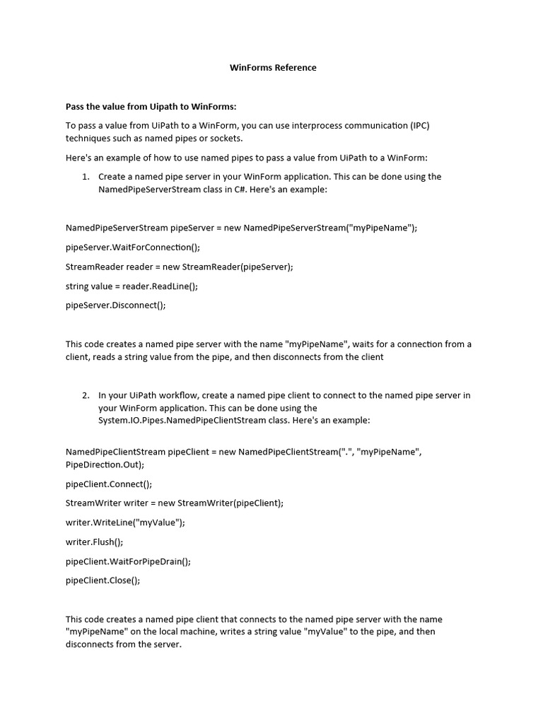 WinForms Reference | PDF