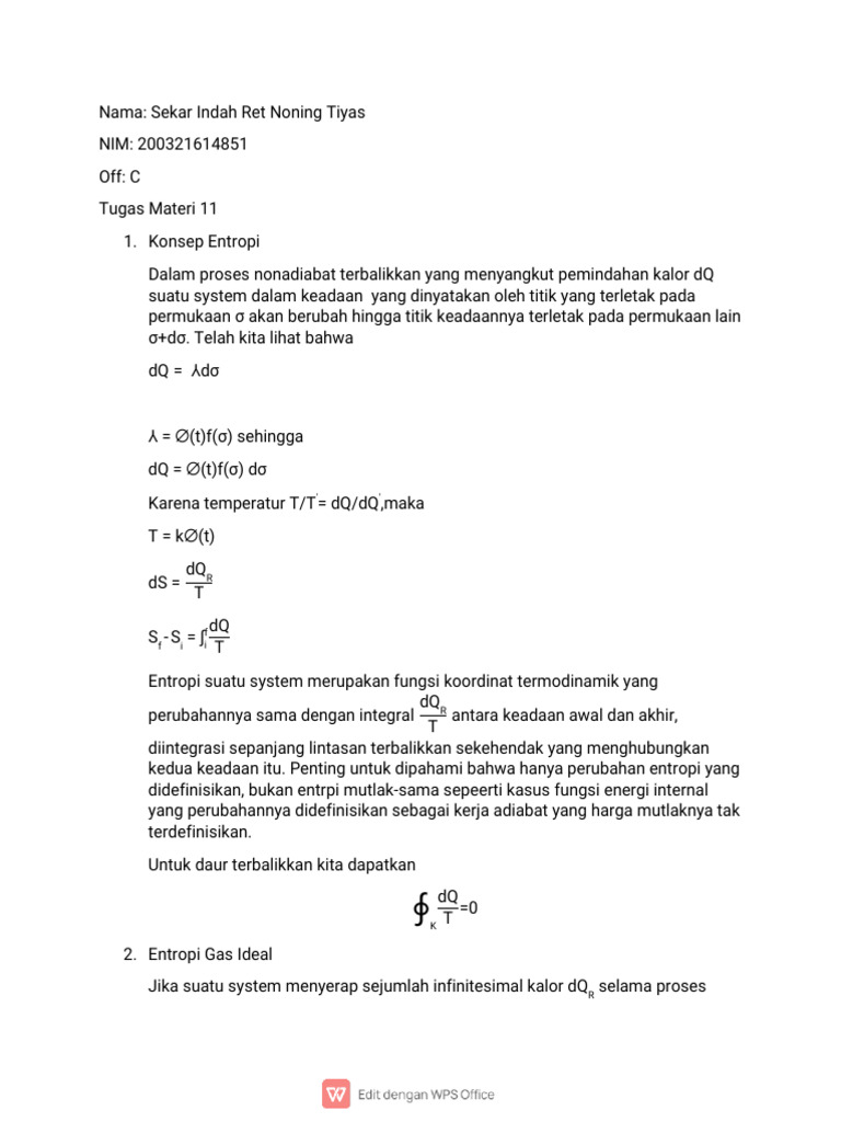 Sekar Indah Ret Noning Tiyas - Tugas Materi 11 | PDF