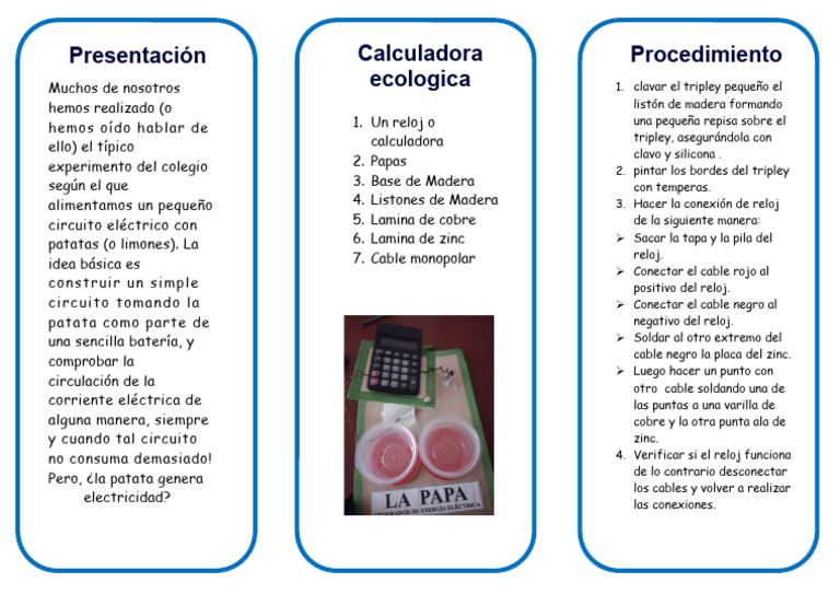 Triptico Ingles | PDF | Ciencias fisicas | Electromagnetismo