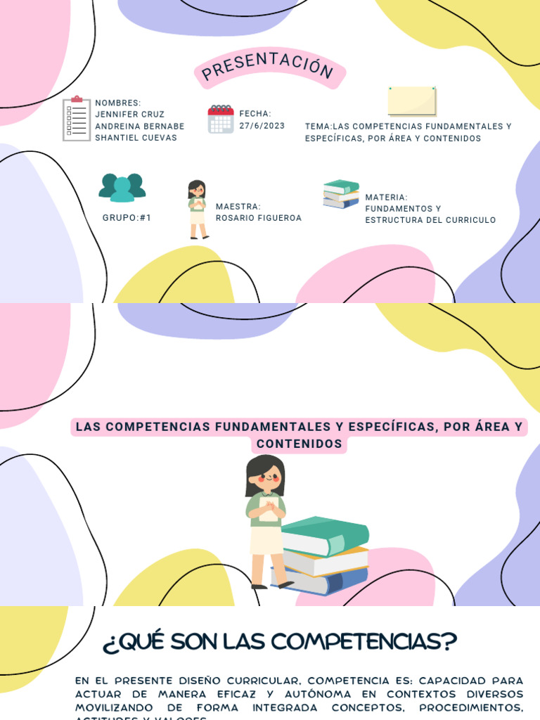 Las Competencias Fundamentales y Específicas, Por Área y Contenidos ...