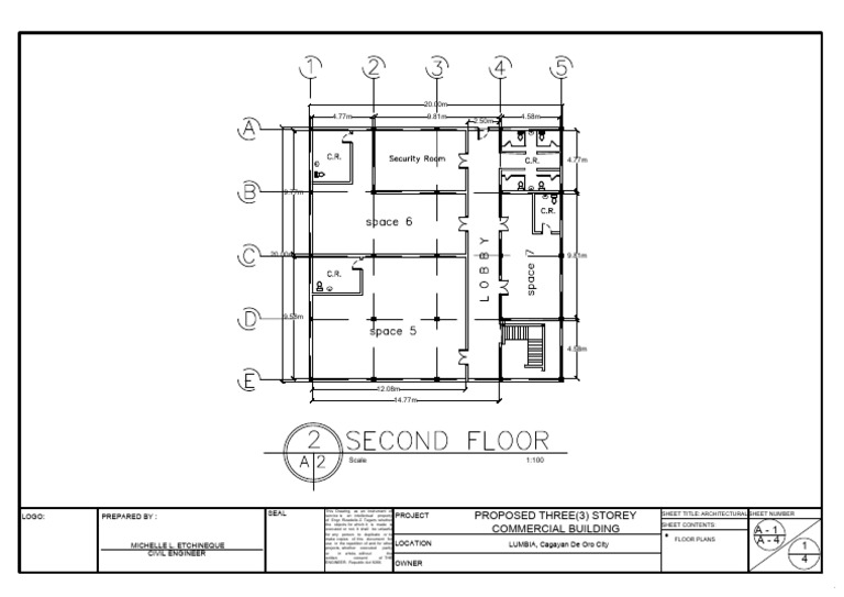 Proposed Three (3) Storey Commercial Building A - 1 A - 4 1 4 | PDF