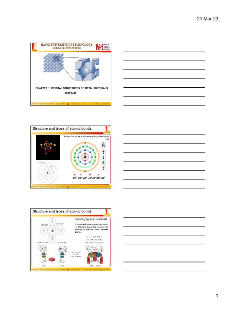 Ch1. Crystal Structures of Metal Material 1.8m | PDF