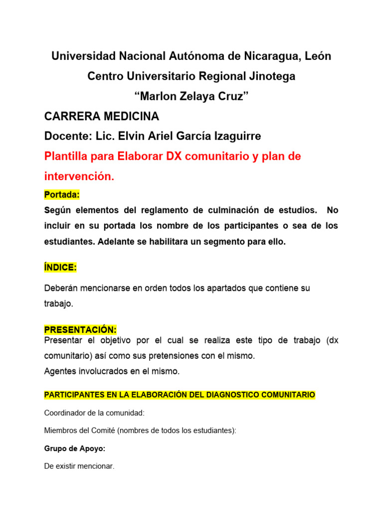 Plantilla DX - Comunitario | PDF | Relaciones personales, crianza y desarrollo personal