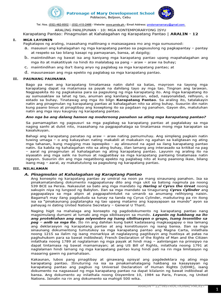 Learning Packet | PDF