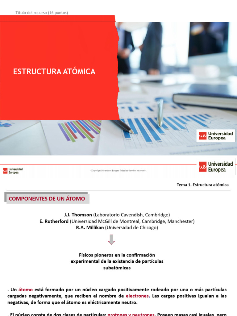 Tema 1 Estructura Atómica Pdf