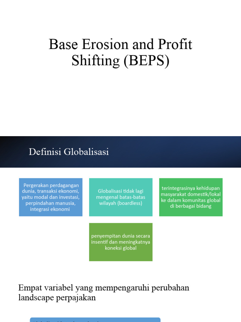 Base Erosion and Profit Shifting (BEPS) | PDF