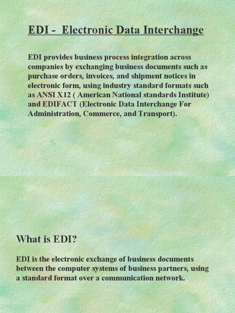 Edi | PDF | Electronic Data Interchange | Invoice