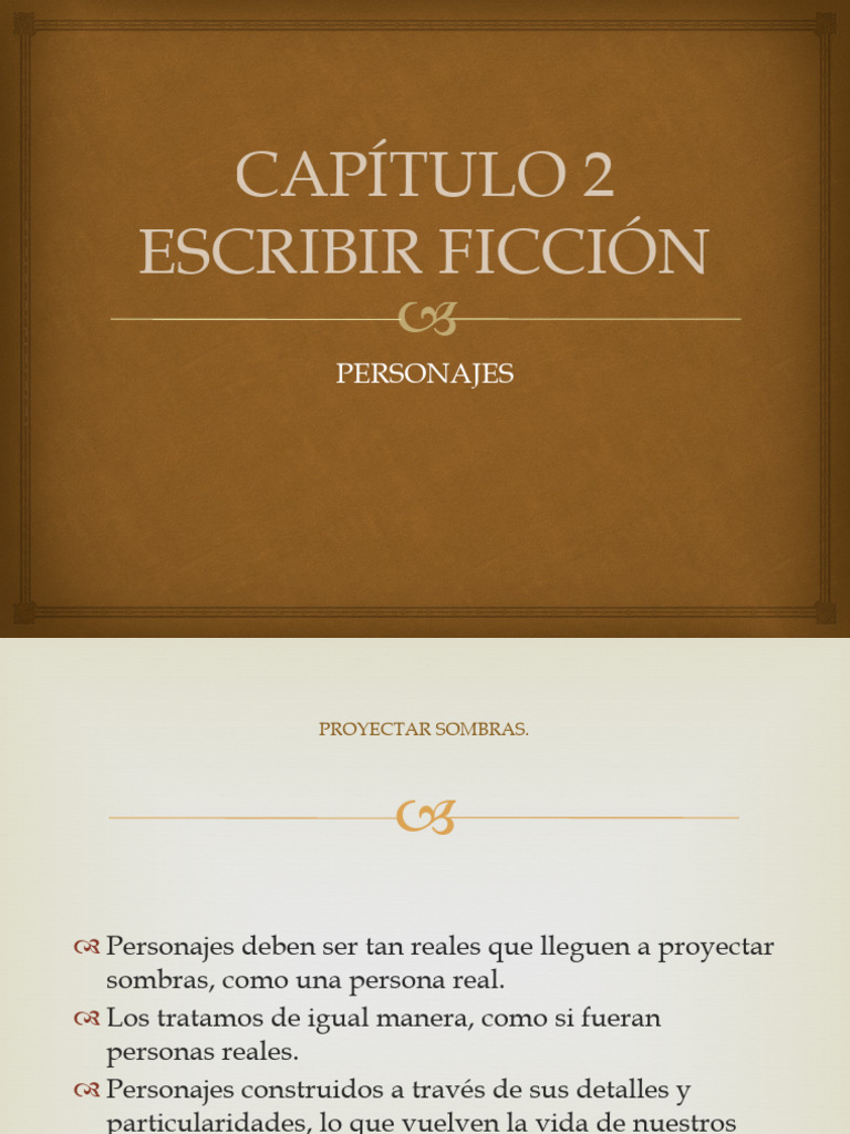 Capítulo 2 Escribir Ficción. | PDF