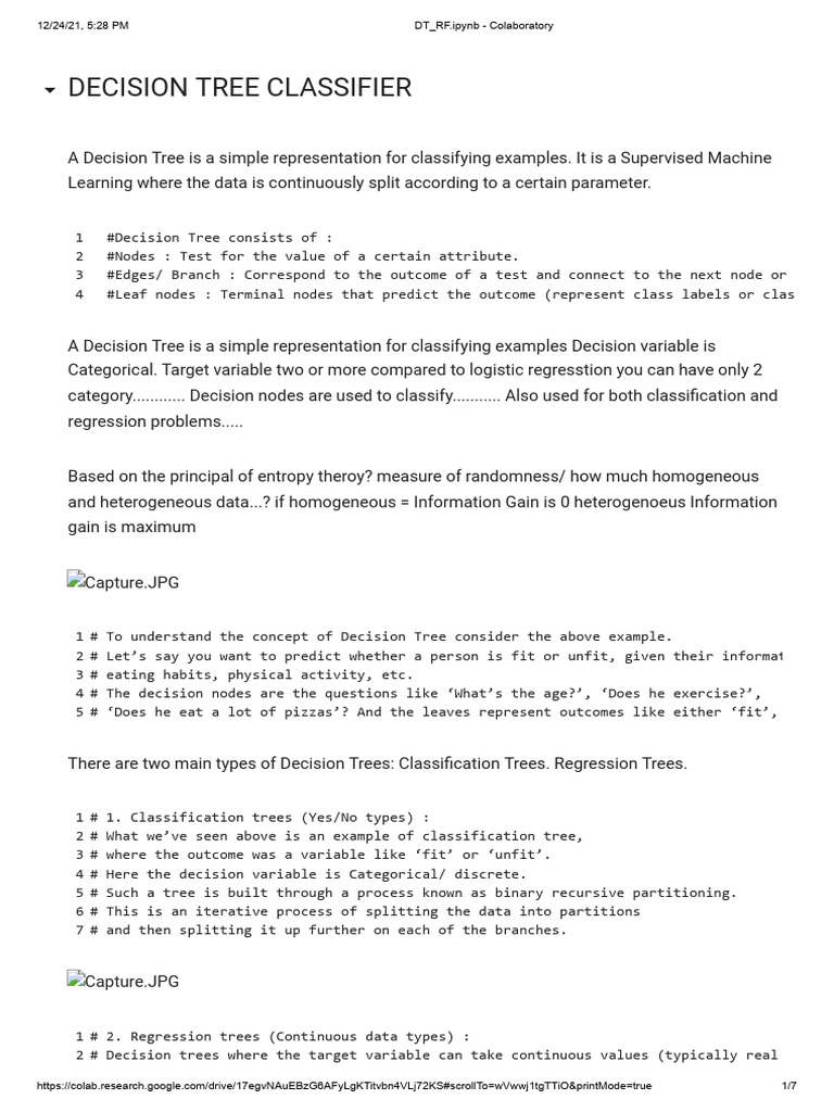 Decision Tree & Random Forest Guide | PDF