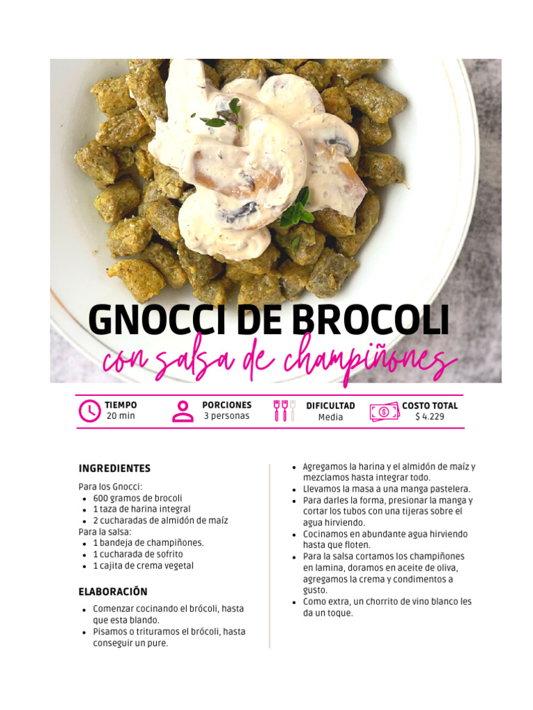 Gnocci de Brocoli | PDF