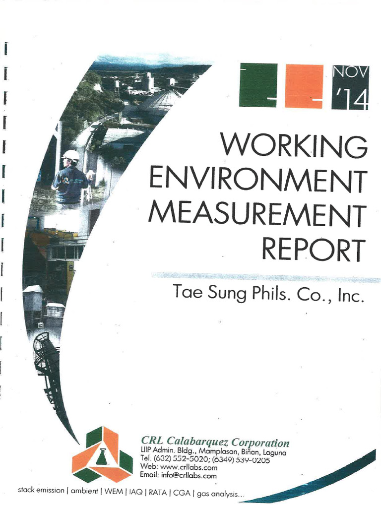Sample WEM - Work - Environment - Measurement - Report | PDF