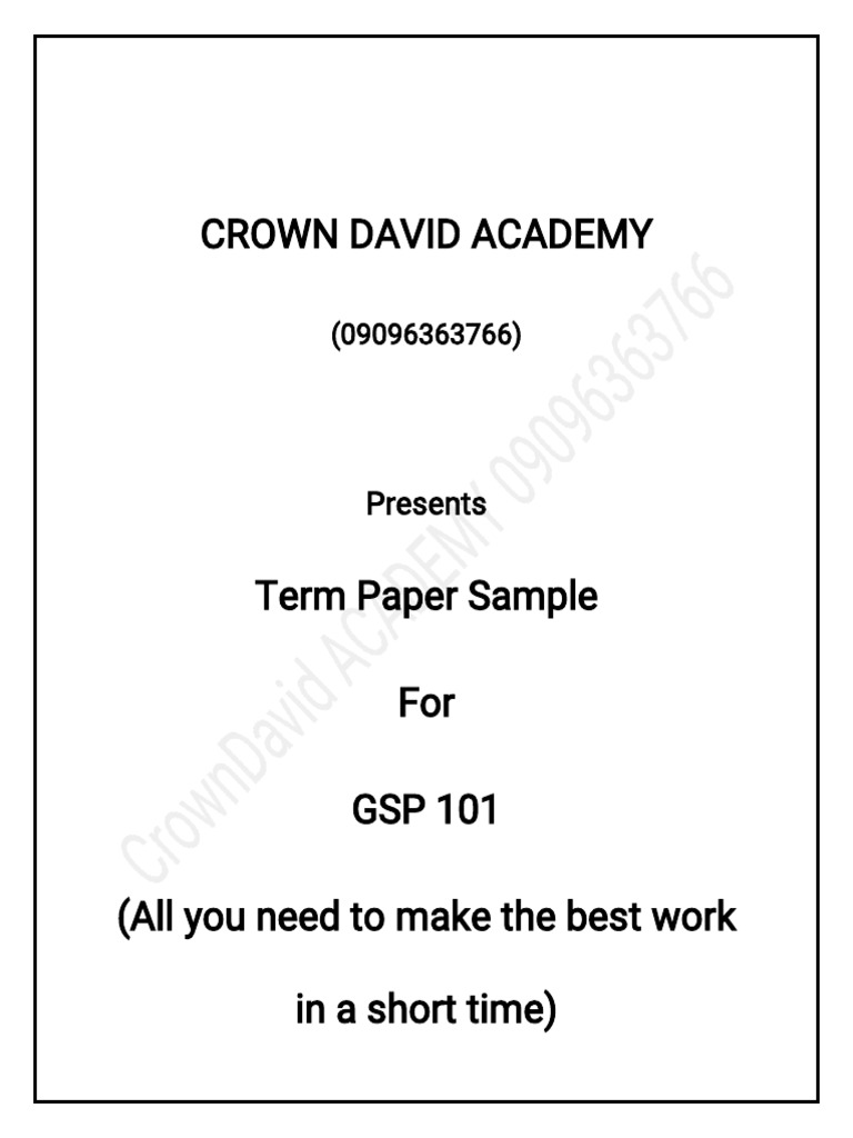Term_Paper_Sample | PDF