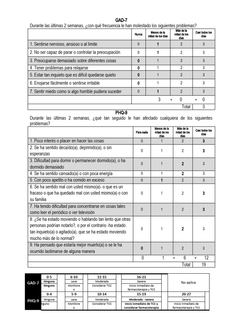 PHQ y GAD | PDF
