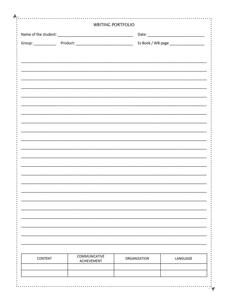 Writing Portfolio Format B1-B2 | PDF
