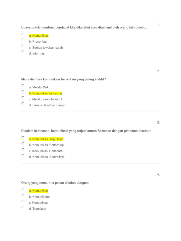 soal soal PUBLIK SPEAKING | PDF