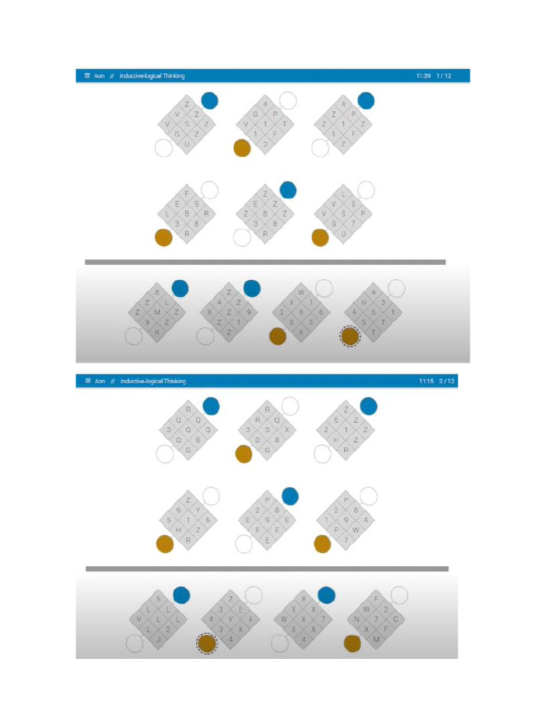 Inductive Logical Thinking Test - Aon | PDF