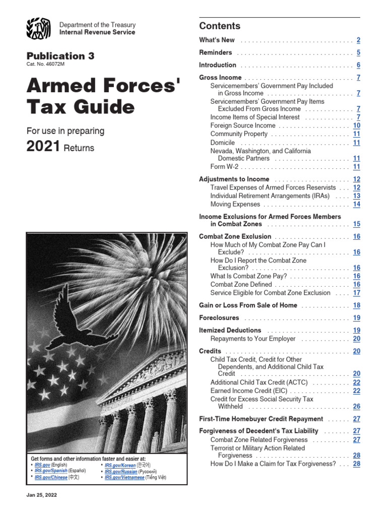 2021 Armed Forces Tax Guide | PDF | Earned Income Tax Credit | Internal ...