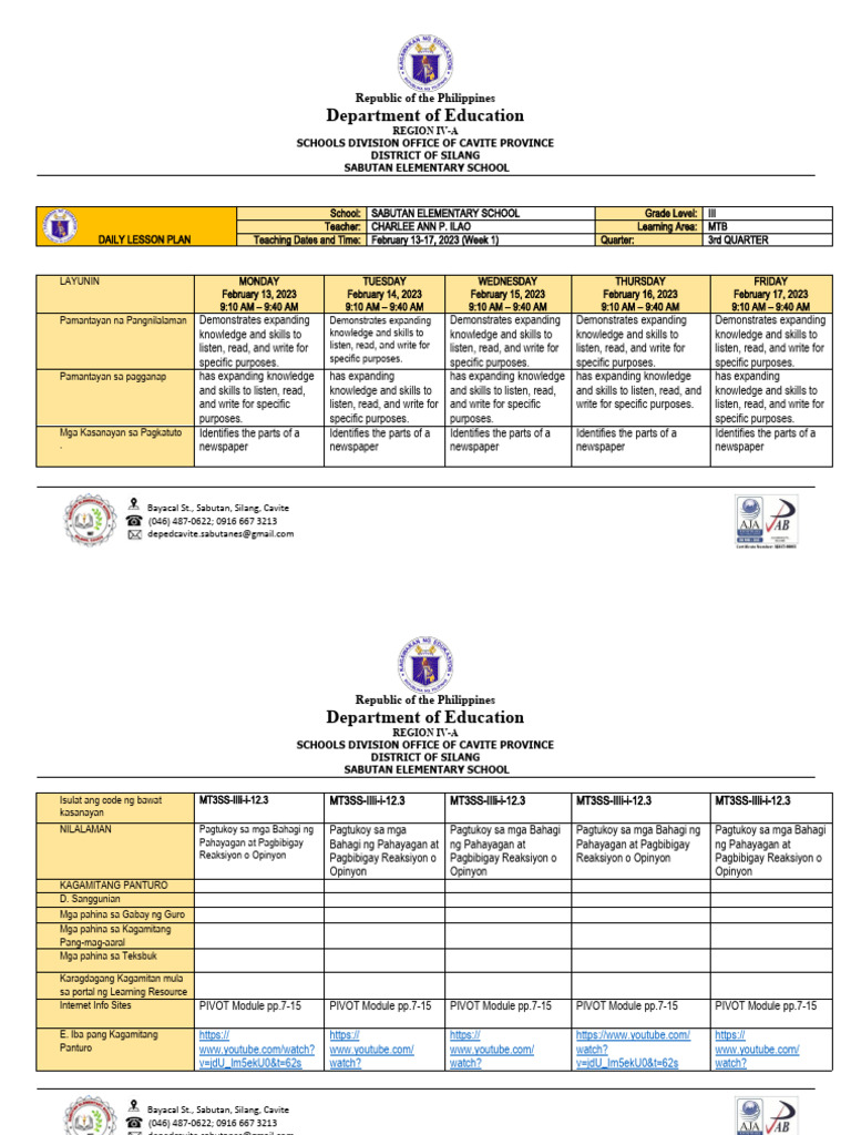 G3 - DLP - Q3 - WK1 - Part 2 | PDF