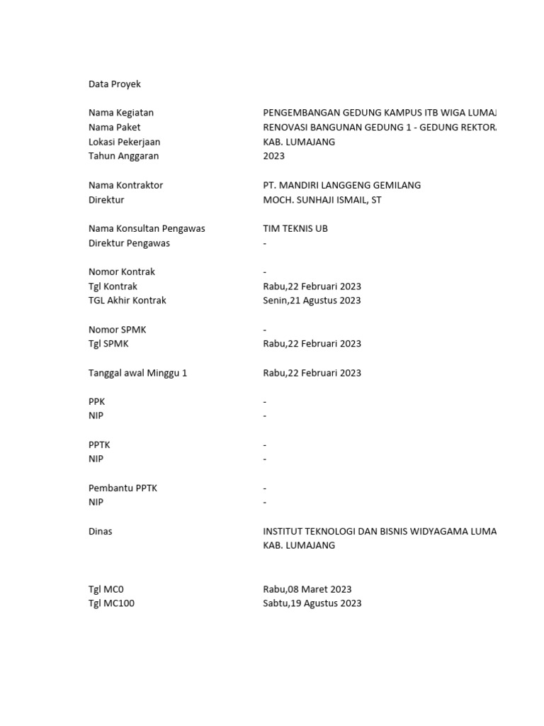 Laporan Mingguan Itb Wiga (MC 100) | PDF