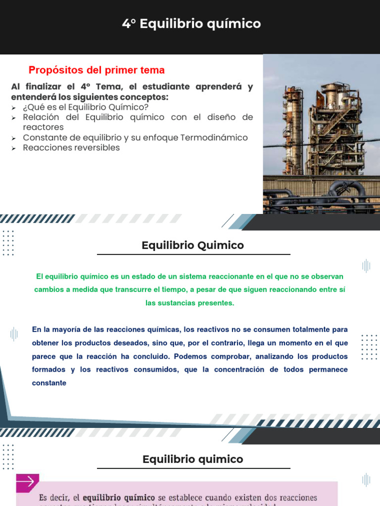 4° Equilibrio Quimico | PDF | Equilibrio químico | Reacciones químicas
