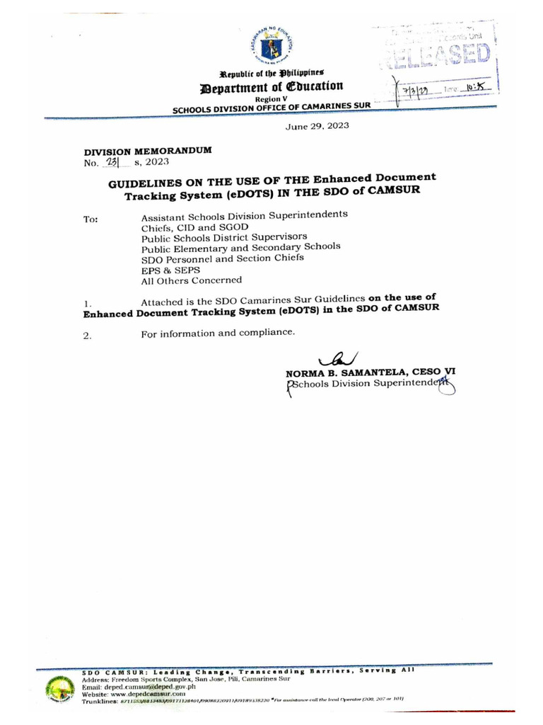 Dm No 231 S 2023 Pdf