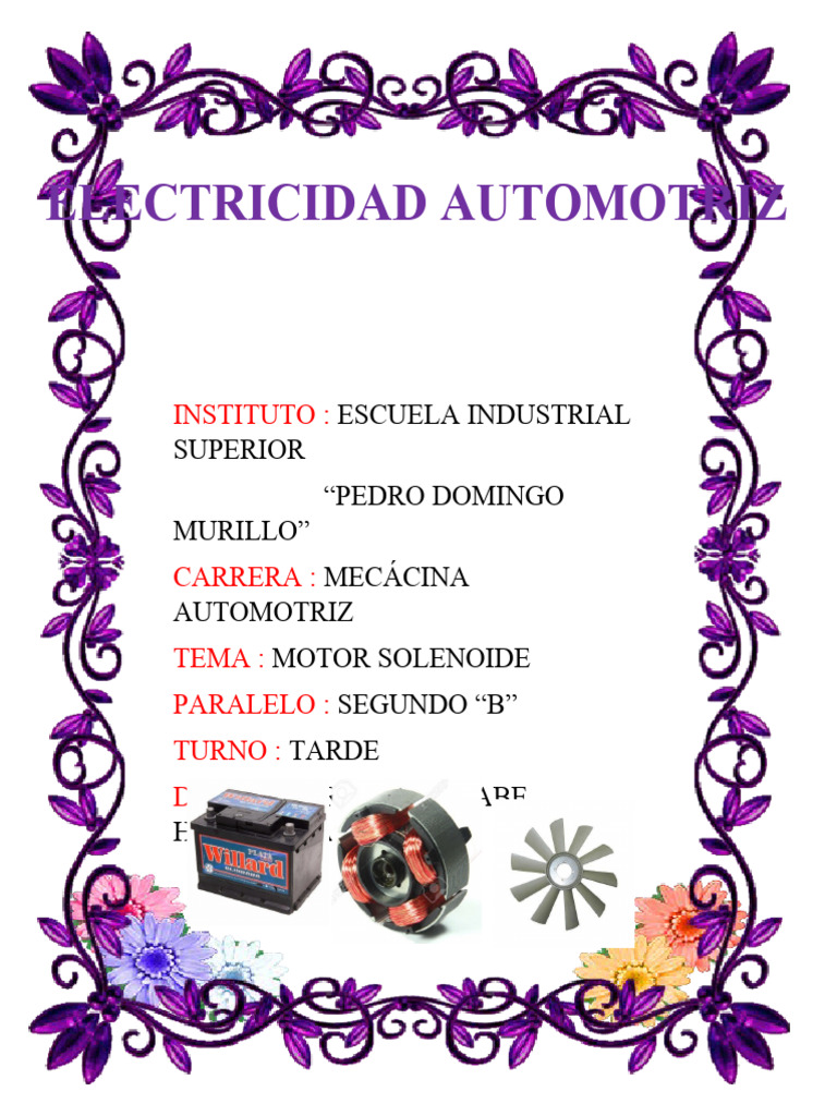 Motor Solenoide en Mecánica Automotriz | PDF