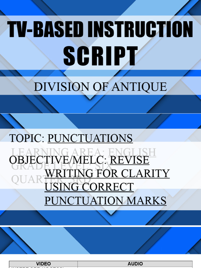 TV Based Instruction Script | PDF | Sports & Recreation | Cooking, Food ...