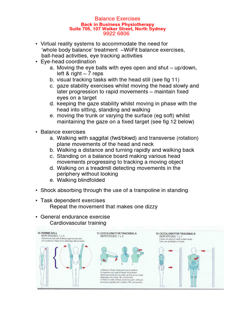 Balance Exercises | PDF
