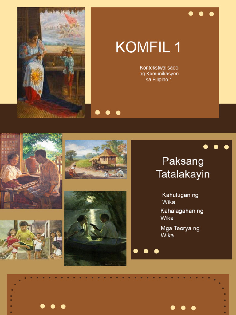 Komfil 1 Lesson 1 | PDF
