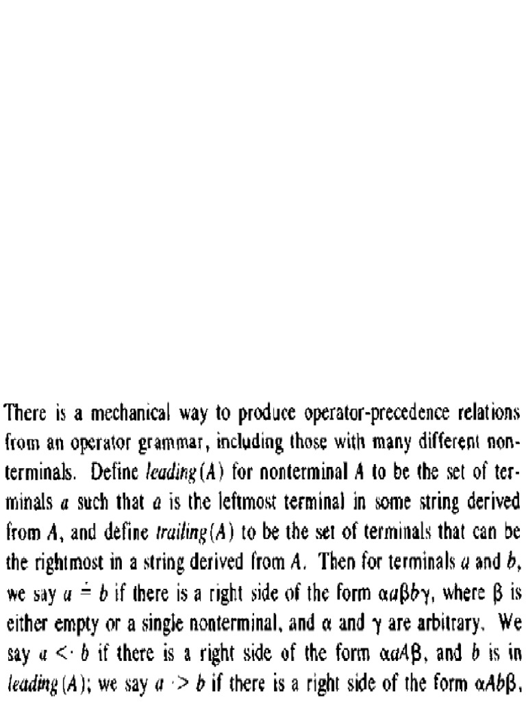 Operator Precedence Parsing | PDF | Formalism (Deductive) | Language ... Operator Precedence Parsing | PDF | Formalism (Deductive) | Language ...
