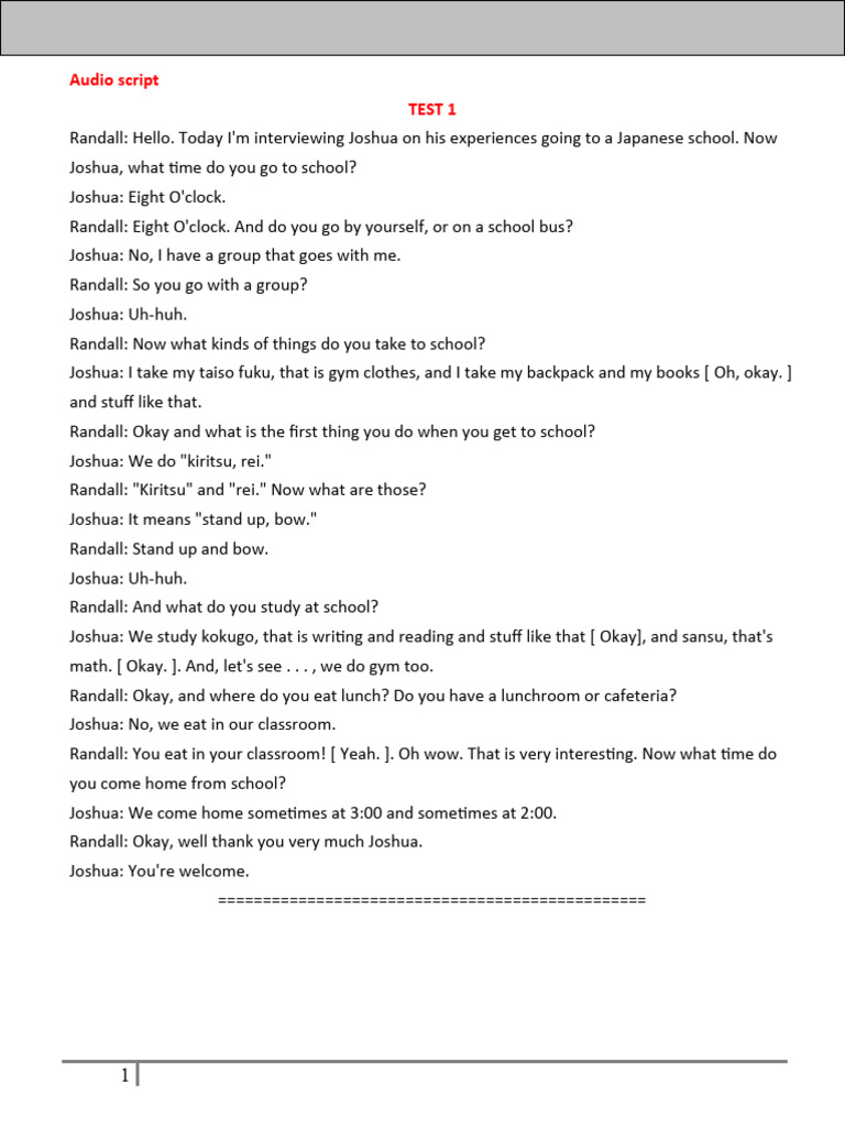 Book 2 (Audio Transcripts) | PDF