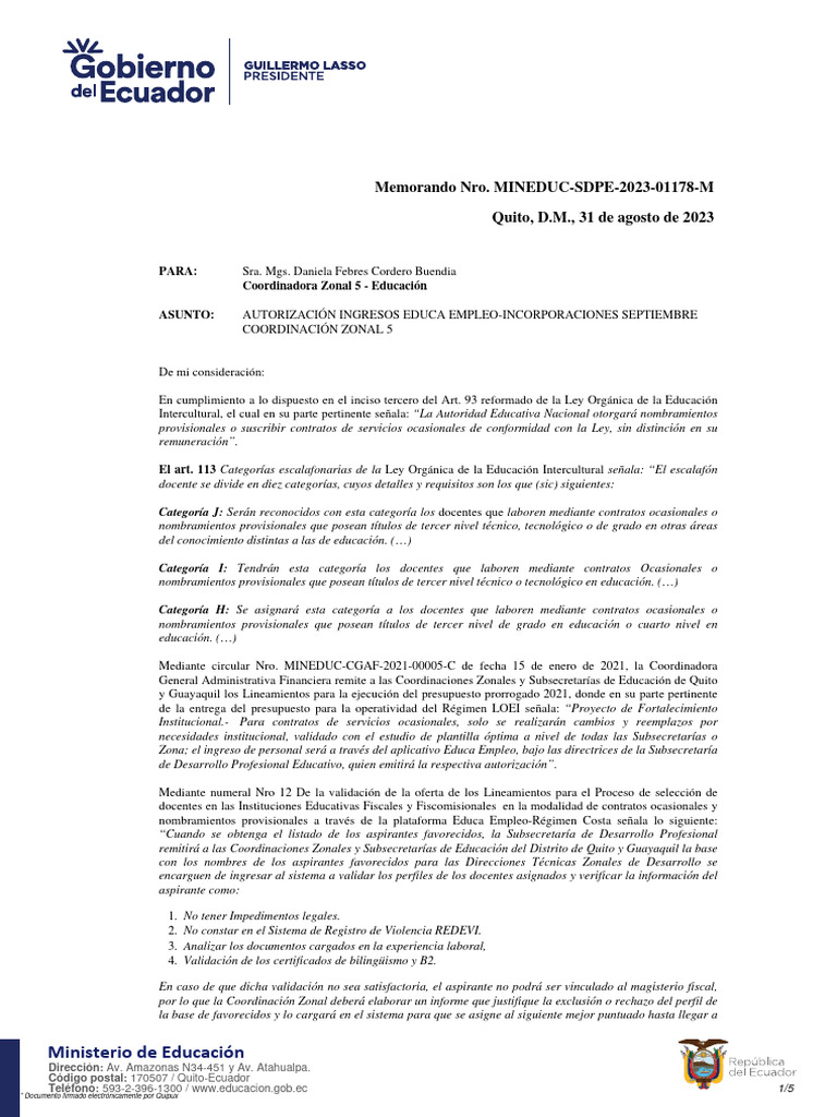 Mineduc Sdpe 2023 01178 M 1 | PDF