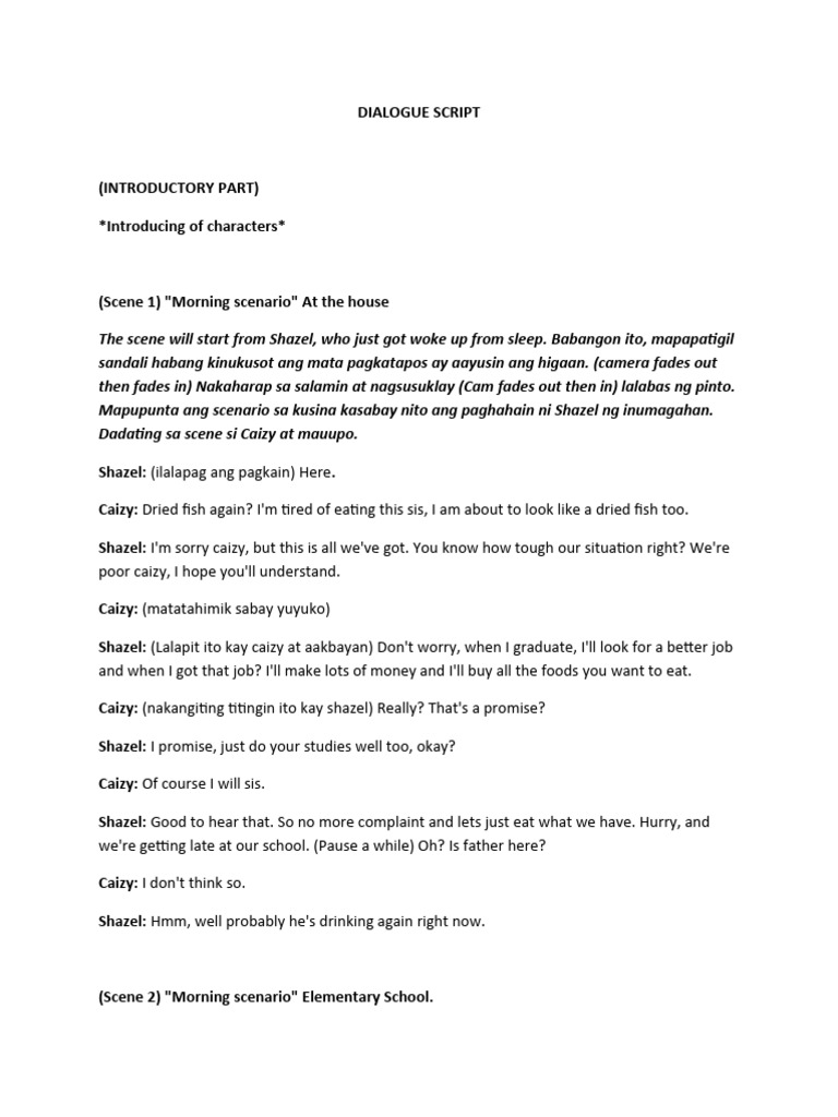 DIALOGUE SCRIPT-WPS Office | PDF