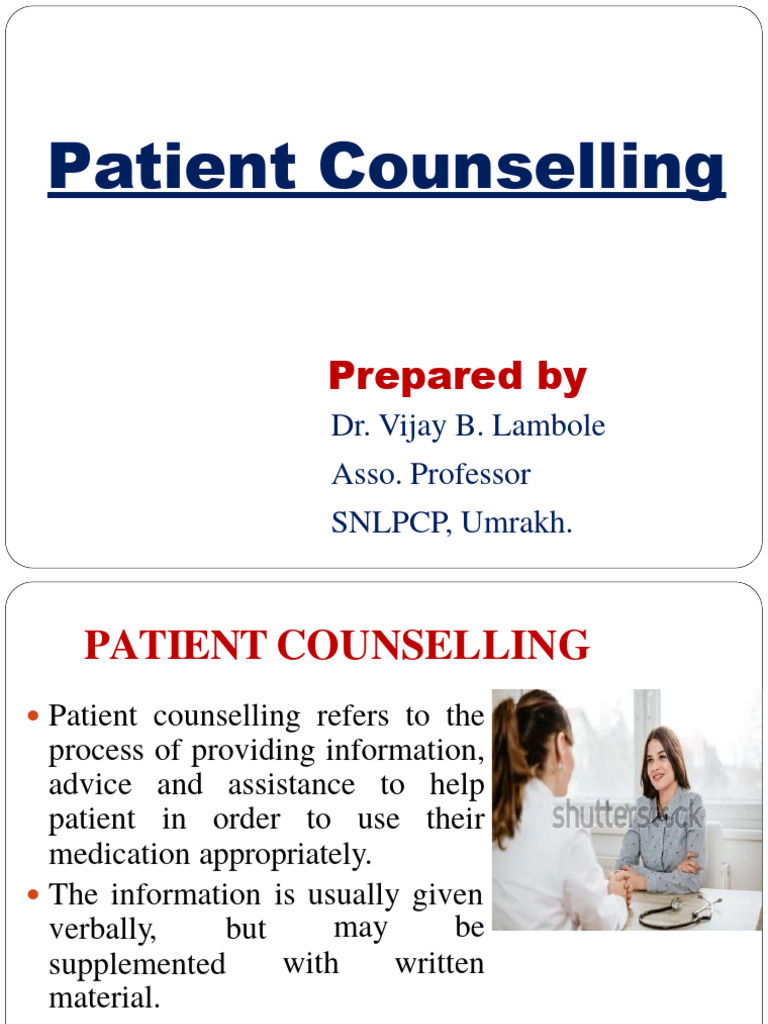 Patient Counselling VL | PDF | Career & Growth | Wellness