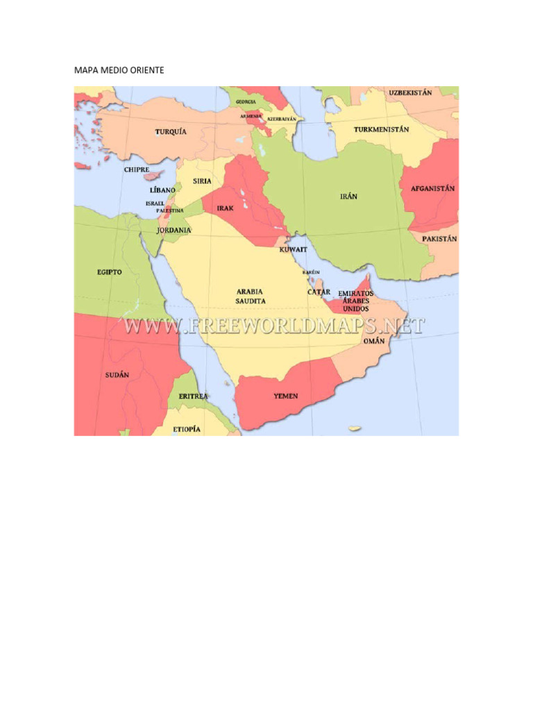 Mapa Medio Oriente | PDF