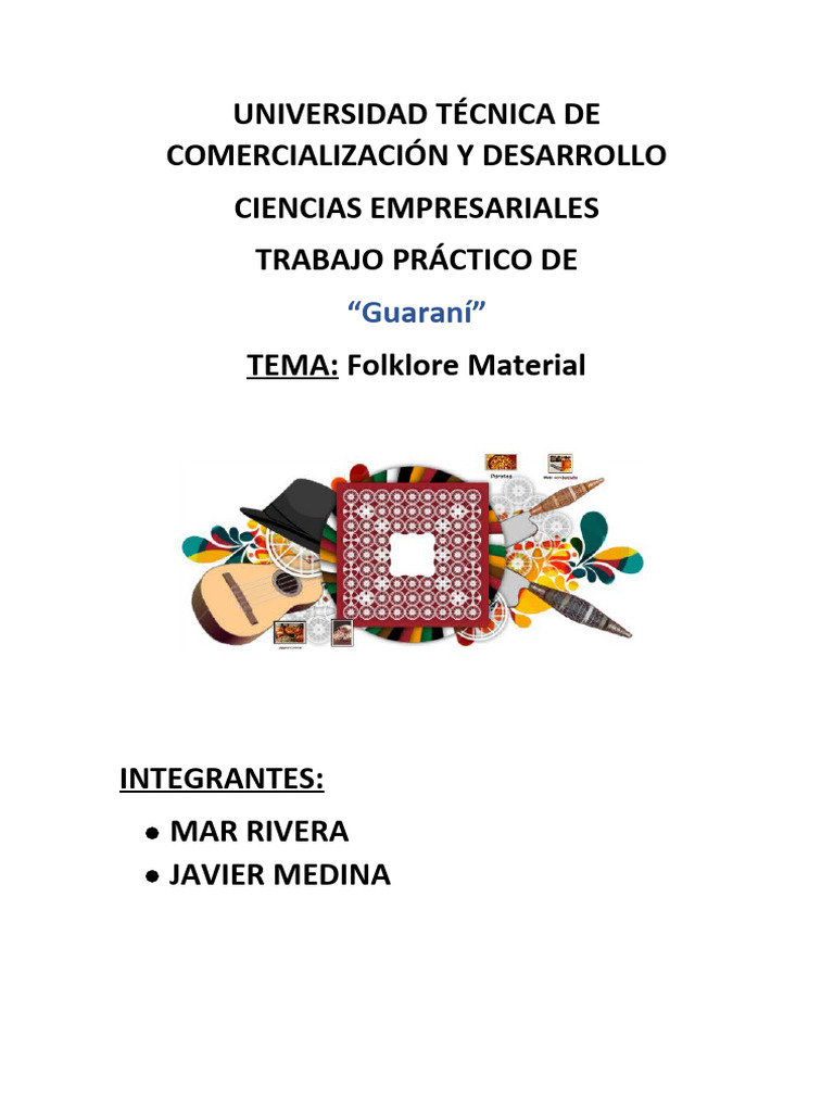 Folklore Material Paraguayo: Estudio Cultural | PDF | Alimentos ...