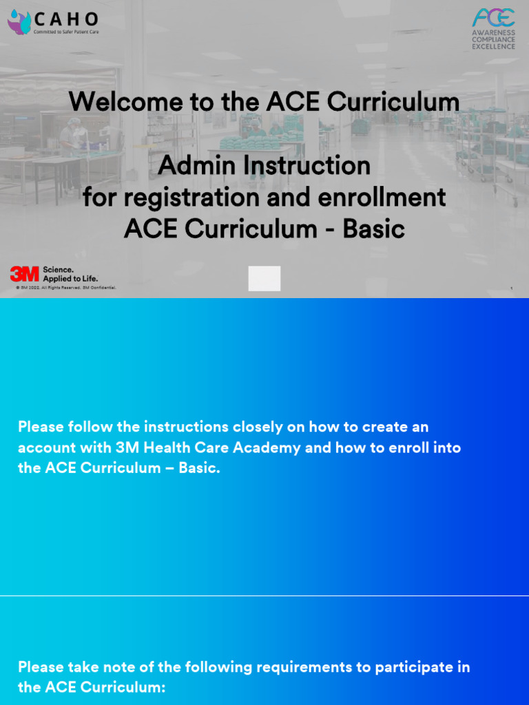 HCA Guide - IN - ACE Programme (Basic) | PDF
