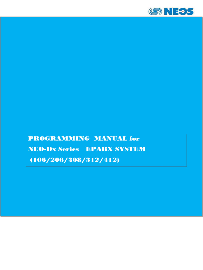 Neos DX Series EPABX 30 AUG 20 | PDF