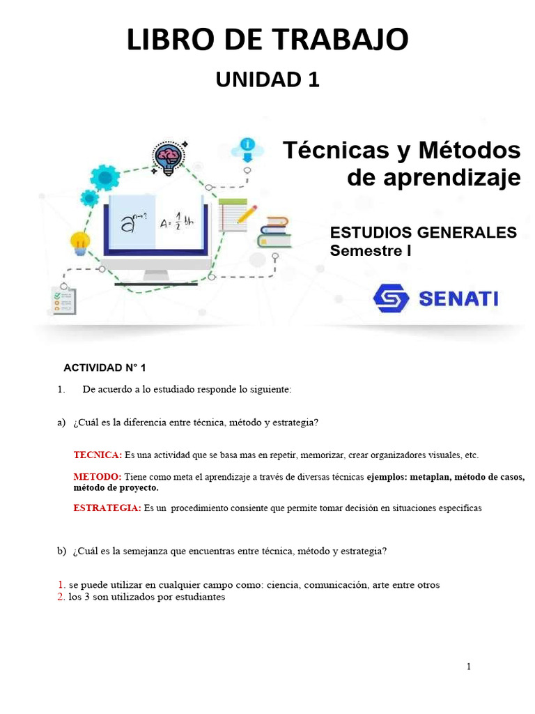 Tecnicas y Metodos de Aprendizaje | PDF
