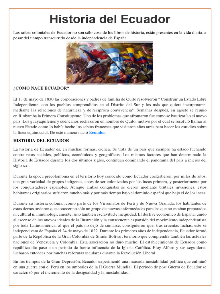 PDF Historia Del Ecuador | PDF