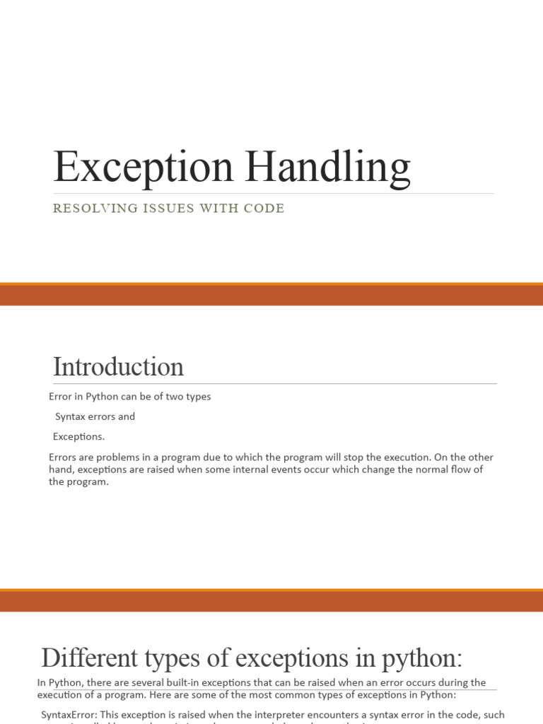 Exception Handling | PDF | Computer Programming | Computing Exception Handling | PDF | Computer Programming | Computing