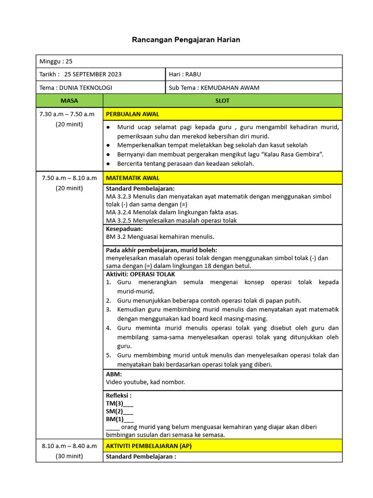 RPH M25 - Kemudahan Awam 2023 | PDF