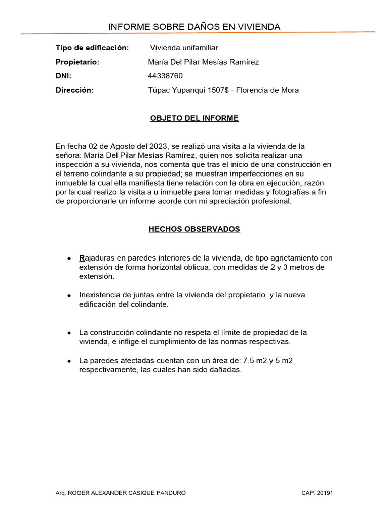 Informe Cliente Nestor FM | PDF