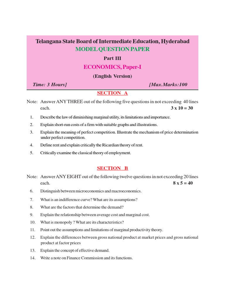 Economics First Year | PDF