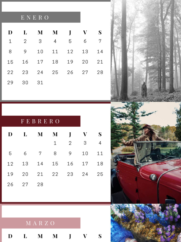 Calendario de Taylor Swift | PDF