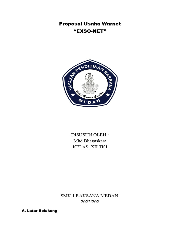 Proposal Warnet | PDF