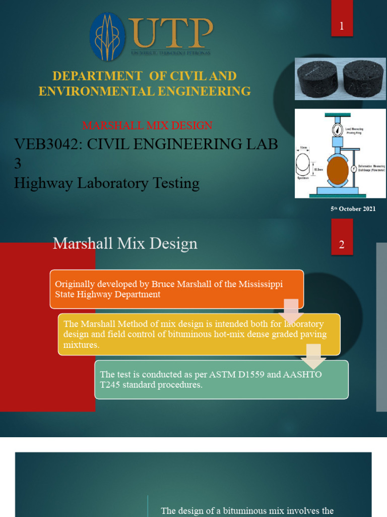 Highway Lab. Marshall | PDF | Road Surface | Physical Sciences