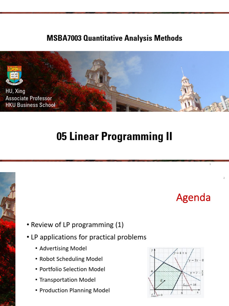 Session 05 Linear Programming II Posting | PDF | Teaching Methods & Materials